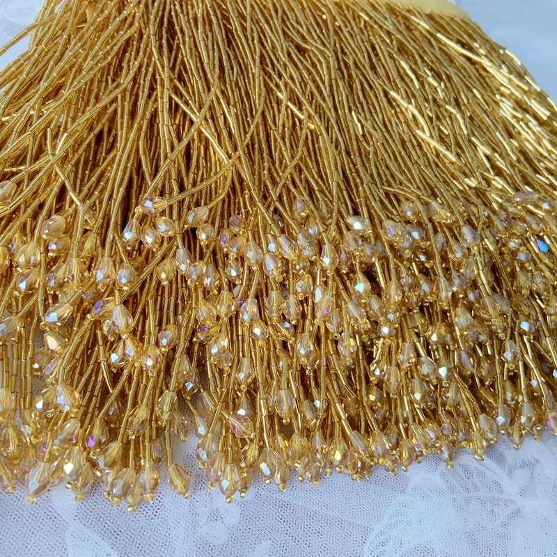 Gold Beaded Fringe Skirt - Etsy