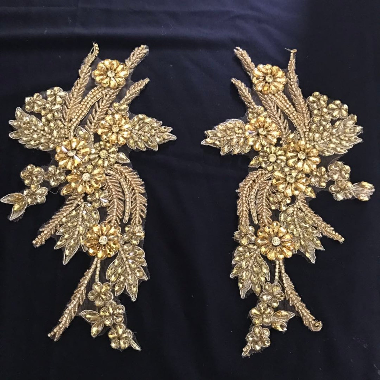 Iridescent Rhinestone Appliqué Sparkle Crystal Applique - Etsy