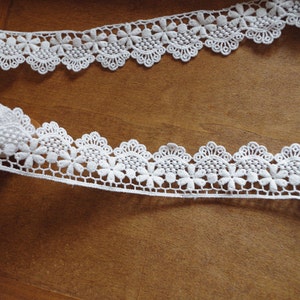 5 Yards Cotton Lace Trim, off White Cotton Lace Trim, Scalloped Lace ...