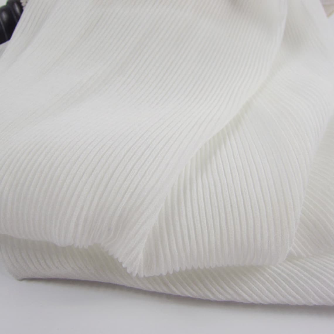Off White Pleated Chiffon Fabric Chiffon Vertical Crease | Etsy