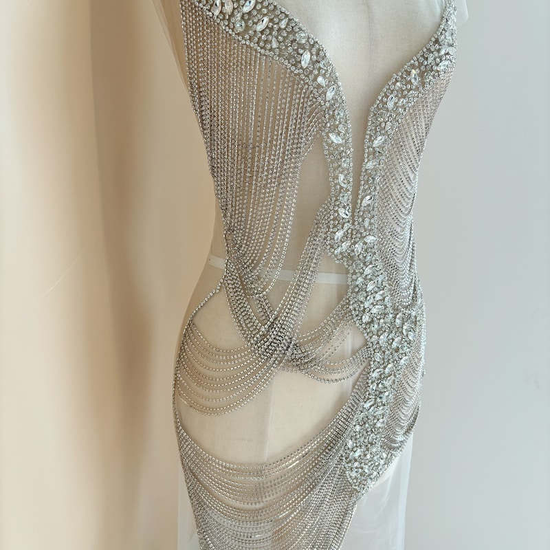 Rhinestone Chain Dress - Etsy