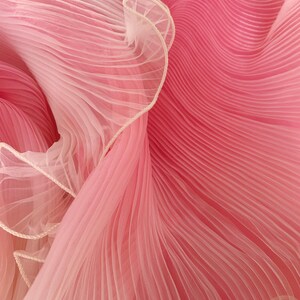 Pink Organza Ruffle Fabric for Cake Dress Ombre Colored - Etsy UK