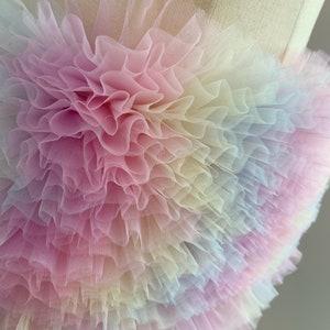 Pastel Rainbow Ruffles for Tutu Dress, Soft Frill Trim for Cake Dress ...