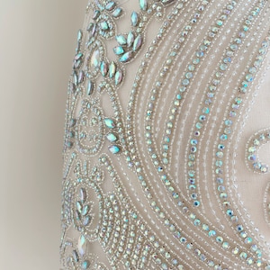 Large Iridescent Rhinestone Appliqué, Rhinestone Bodice Dress, Crystal ...