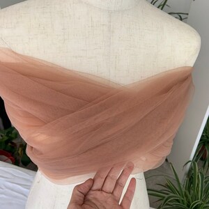 Dust Pink Fine Tulle Netting Fabric, Skin Flesh Color Tulle for Bridal ...
