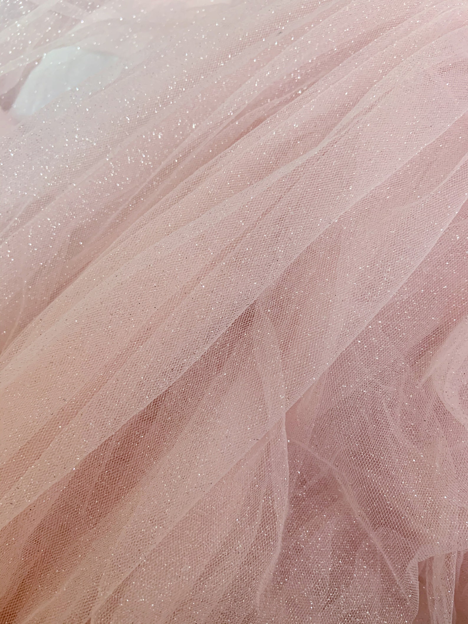 Sparkle Pink Tulle Fabric With Glitters for Dress Tulle With | Etsy