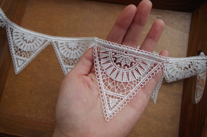 Triangle Lace Trim, Geometric Pattern Lace Trimming DG127B - Etsy