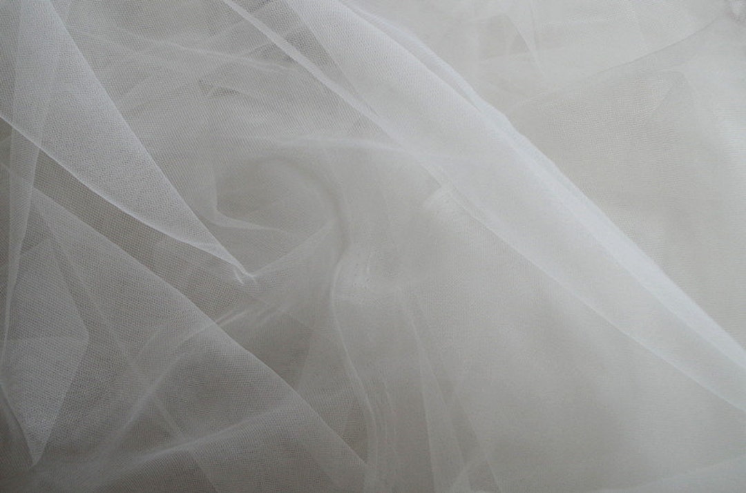 White Mesh, White Netting Fabric, White Tulle for Bridal Veil, Bridal ...