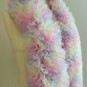 Pastel Rainbow Ruffles for Tutu Dress, Soft Frill Trim for Cake Dress ...