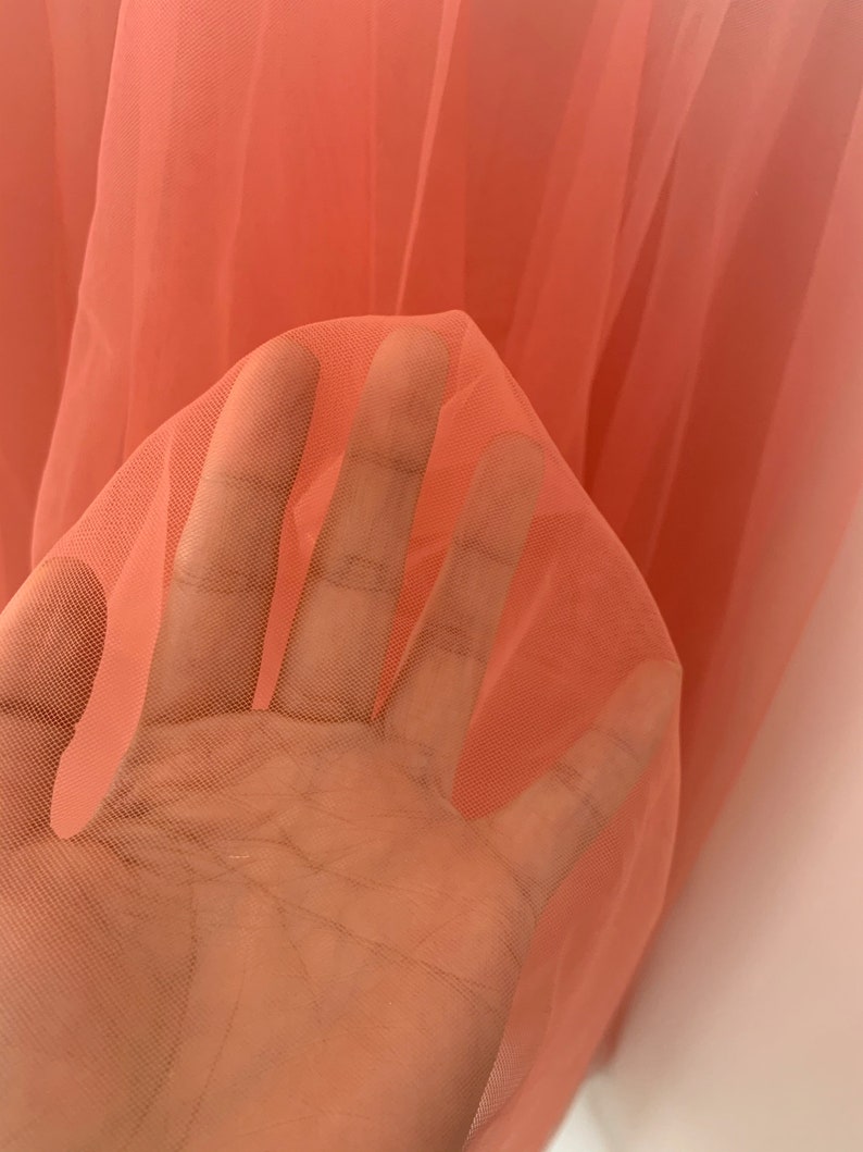 Tulle fabric with Gradient colors carol peach | Etsy
