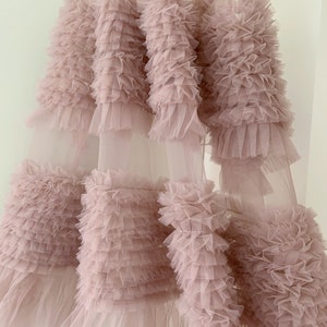 Dust Mauve Ruffle Fabric for Cake Dress - Etsy