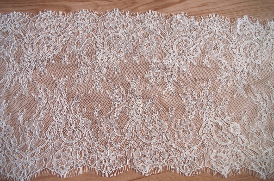 Chantilly Lace Fabric, Lace Fabric for Bridal Dress, French Lace Fabric ...