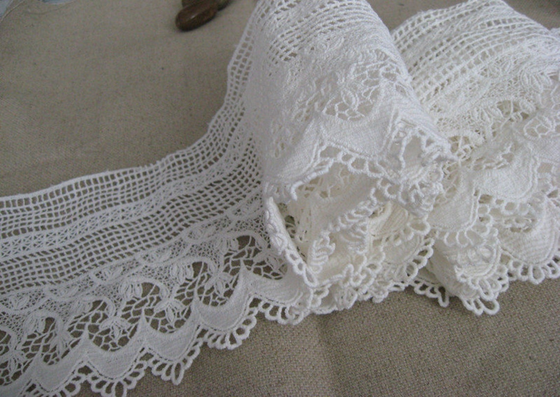 Off White Cotton Lace Trim Cotton Guipure Lace Trim Cotton - Etsy