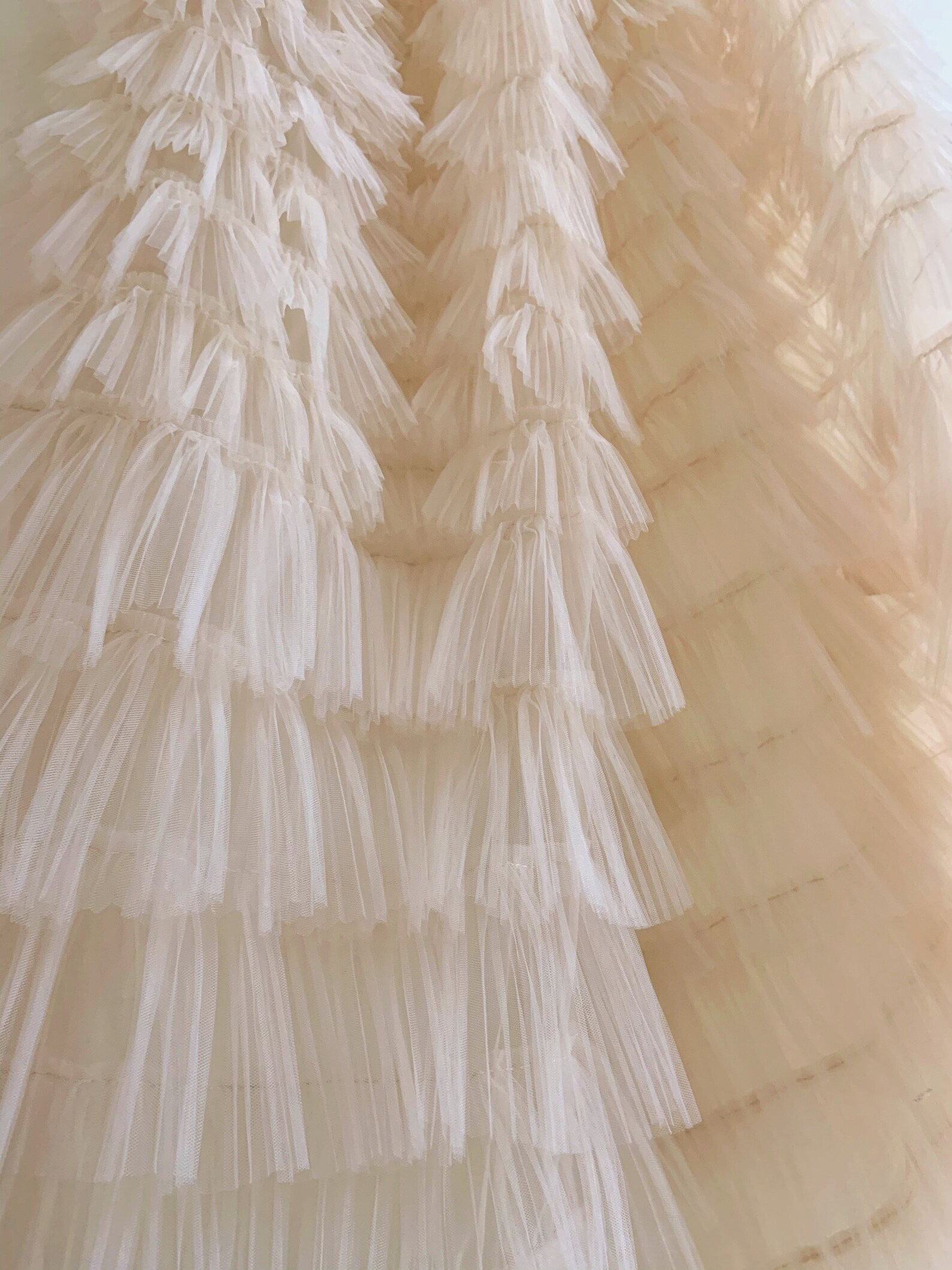 3D Nude Beige Ruffle Fabric for Cake Dress Frilled Fabric for - Etsy