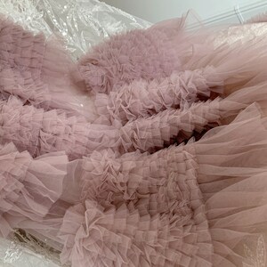 Dust Mauve Ruffle Fabric for Cake Dress - Etsy
