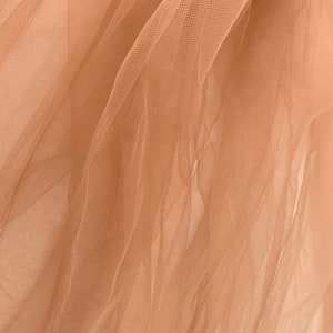 Dust Pink Fine Tulle Netting Fabric, Skin Flesh Color Tulle for Bridal ...