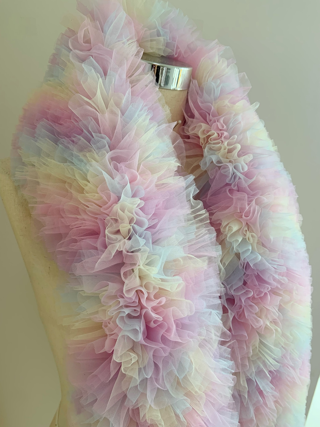 Pastel Rainbow Ruffles for Tutu Dress, Soft Frill Trim for Cake Dress ...