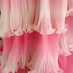 Pink Organza Ruffle Fabric for Cake Dress Ombre Colored - Etsy UK