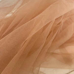 Dust Pink Fine Tulle Netting Fabric, Skin Flesh Color Tulle for Bridal ...