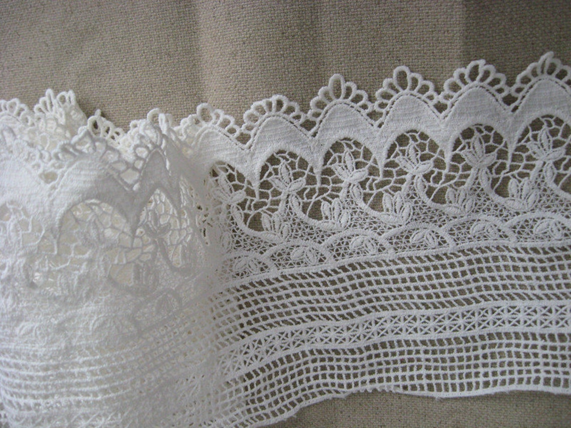 Off White Cotton Lace Trim Cotton Guipure Lace Trim Cotton - Etsy