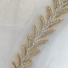 Gold Heavy Bead Trim With Leaves Bugle Bead Trim Belt for - Etsy