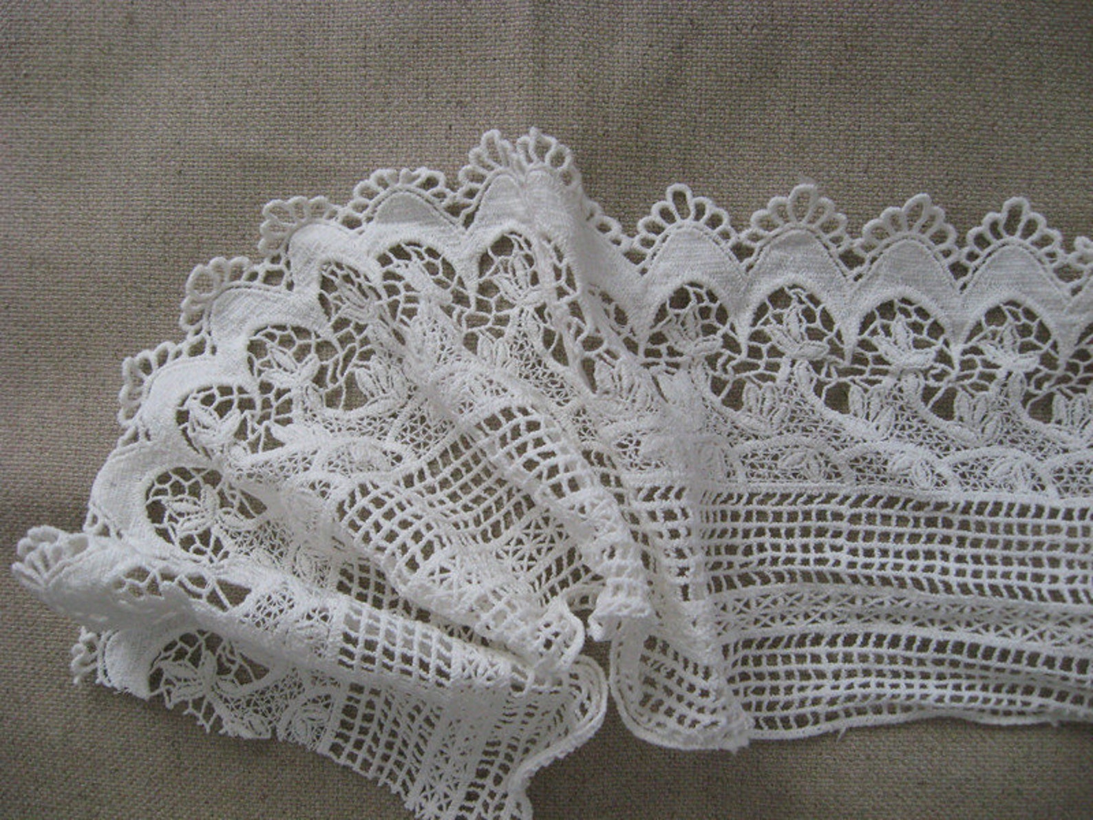 Off White Cotton Lace Trim Cotton Guipure Lace Trim Cotton - Etsy