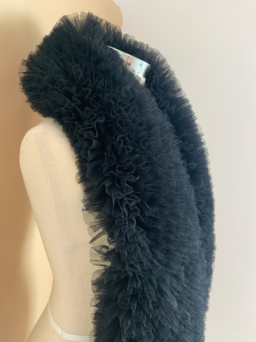 Black Ruffles Fabric for Kids' Dress, Ruffle Trim for Cake Dress ...