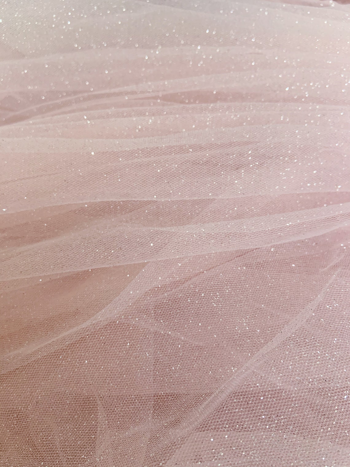 Sparkle Pink Tulle Fabric With Glitters for Dress Tulle With | Etsy