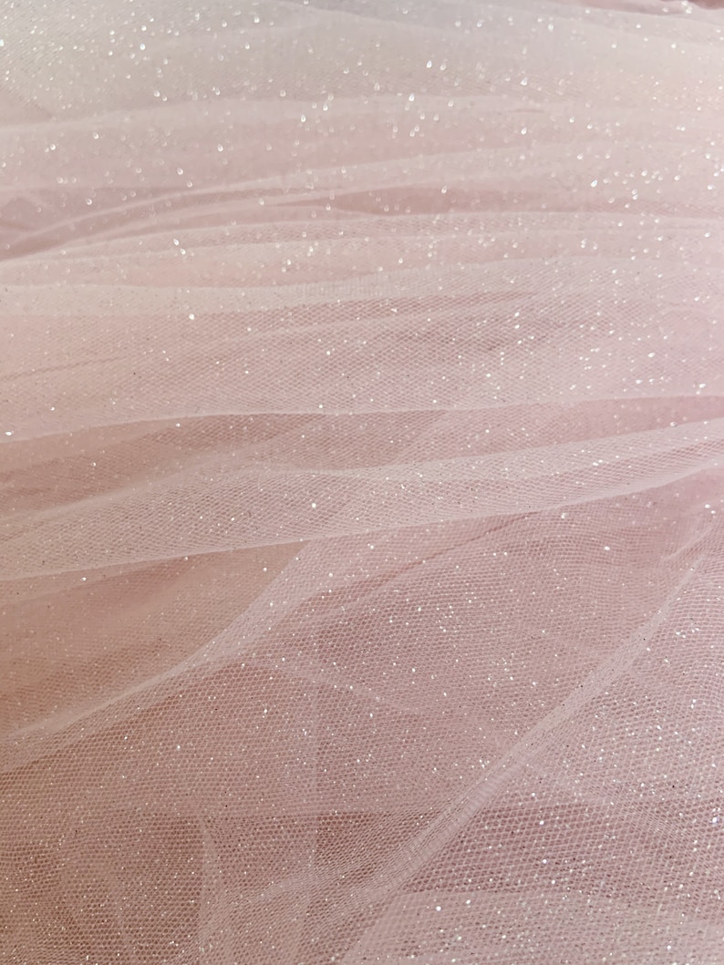 Sparkle Pink Tulle Fabric With Glitters for Dress Tulle With | Etsy
