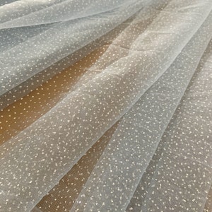 Light Pale Blue Tulle Fabric With Glitters for Dress, Costume, Dance ...