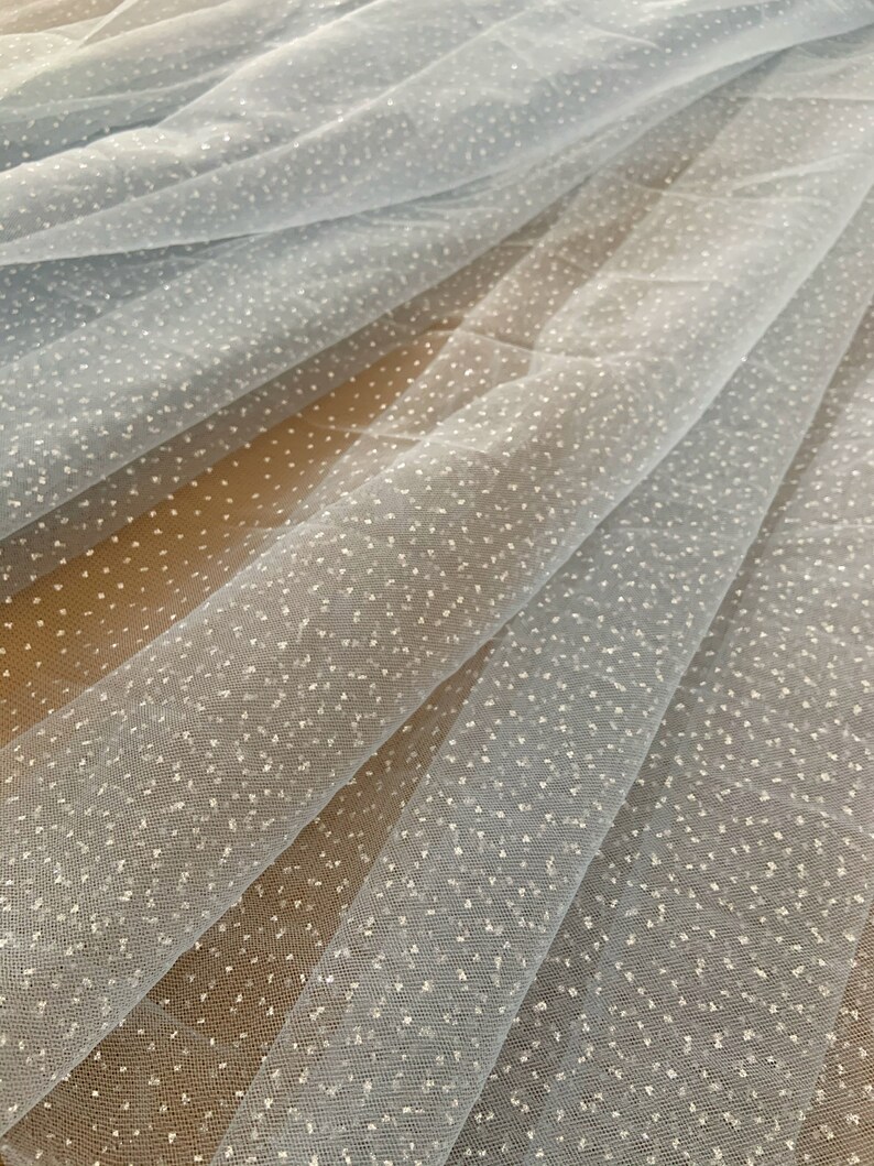 Light Pale Blue Tulle Fabric With Glitters for Dress Costume - Etsy