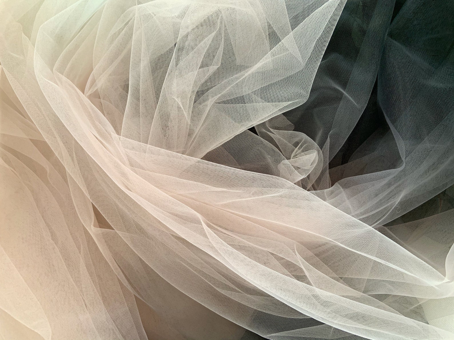 Dip Dye Tulle Fabric Black Blush Tulle Fabric With Ombr Etsy UK