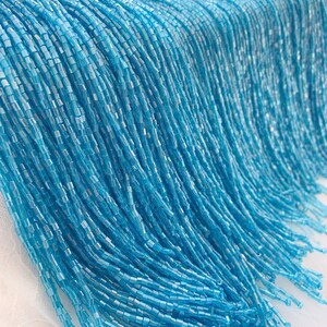 2 Yards Vivid Blue Bead Fringe Trim for Haute Couture, Dance Costume ...