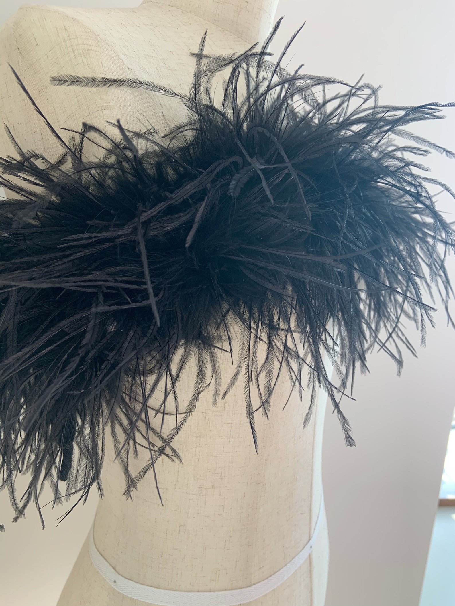 2 Yards White Ostrich Feather Boa Trim for Couture Ostrich - Etsy
