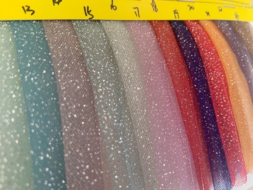 Sparkle Tulle Fabric With Shimmer, Tulle With Glitters for Dress ...