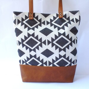 Tribal Print Tote Bag Aztec Print Tote Geometric Patterned - Etsy