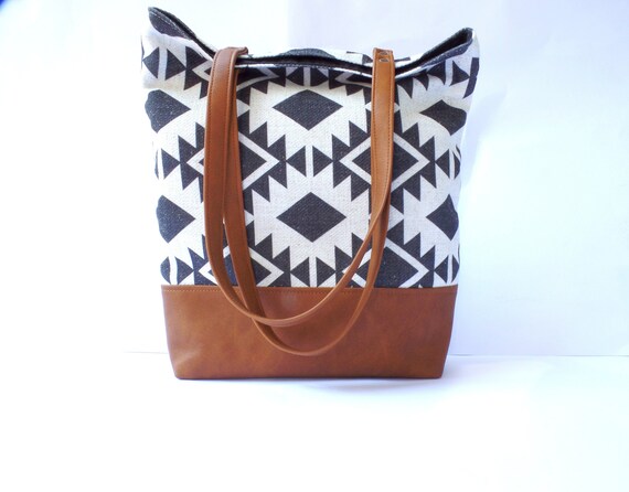 Tribal Print Tote Bag Aztec Print Tote Geometric Patterned - Etsy