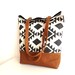 Tribal Print Tote Bag, Aztec Print Tote, Geometric Patterned Bag ...