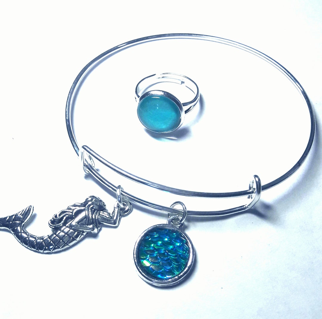 Mako Mermaids Ring and Bangle Set. H2o Mermaid Moonring and Charm ...