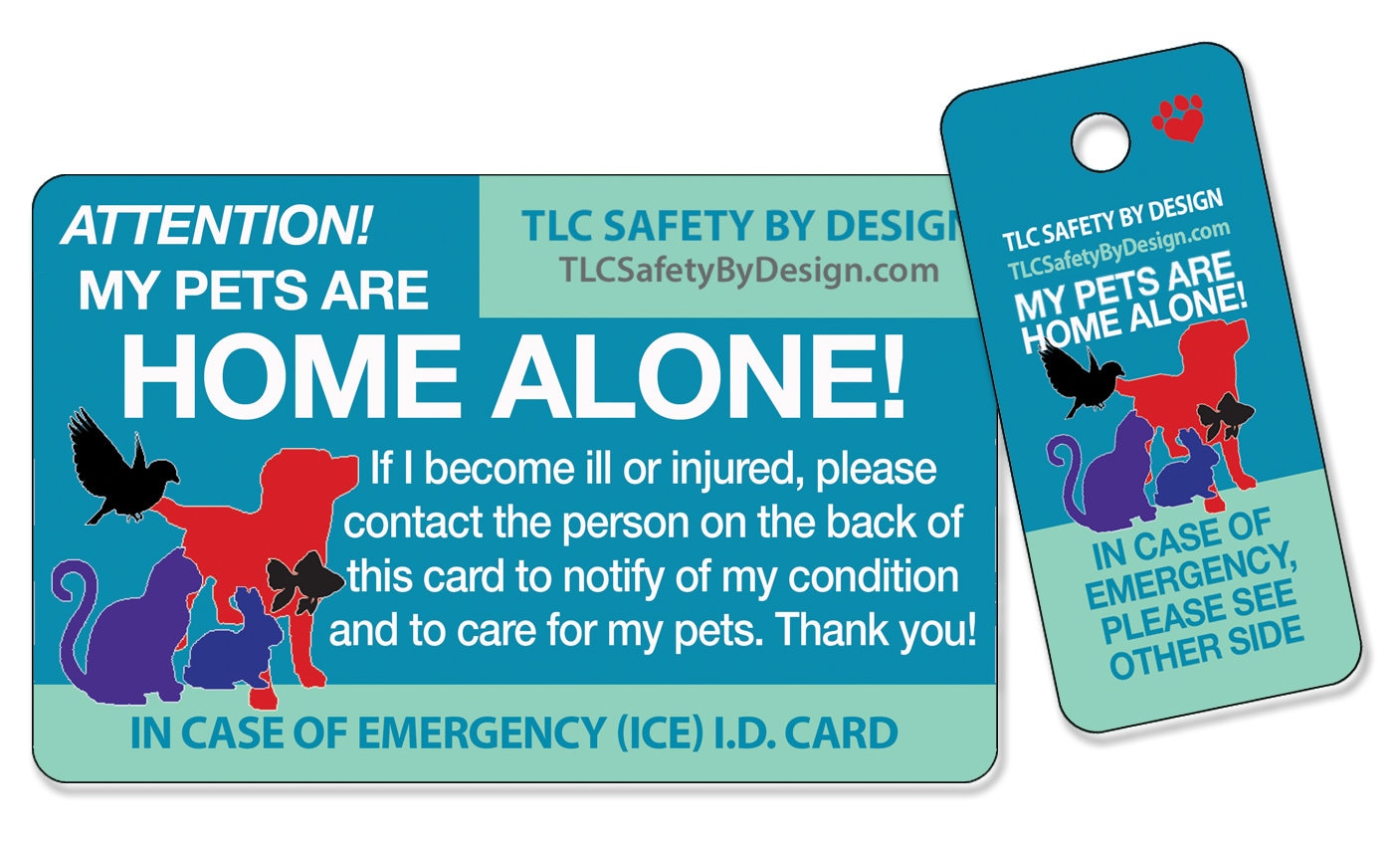PET EMERGENCY CARD & Key Tag in Case of Emergency Contact | Etsy Canada