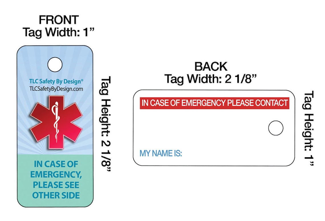 Medical ICE Alert in Case of Emergency Allergy Safety I.D ...
