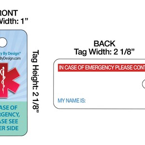 Medical ICE Alert in Case of Emergency Allergy Safety I.D ...