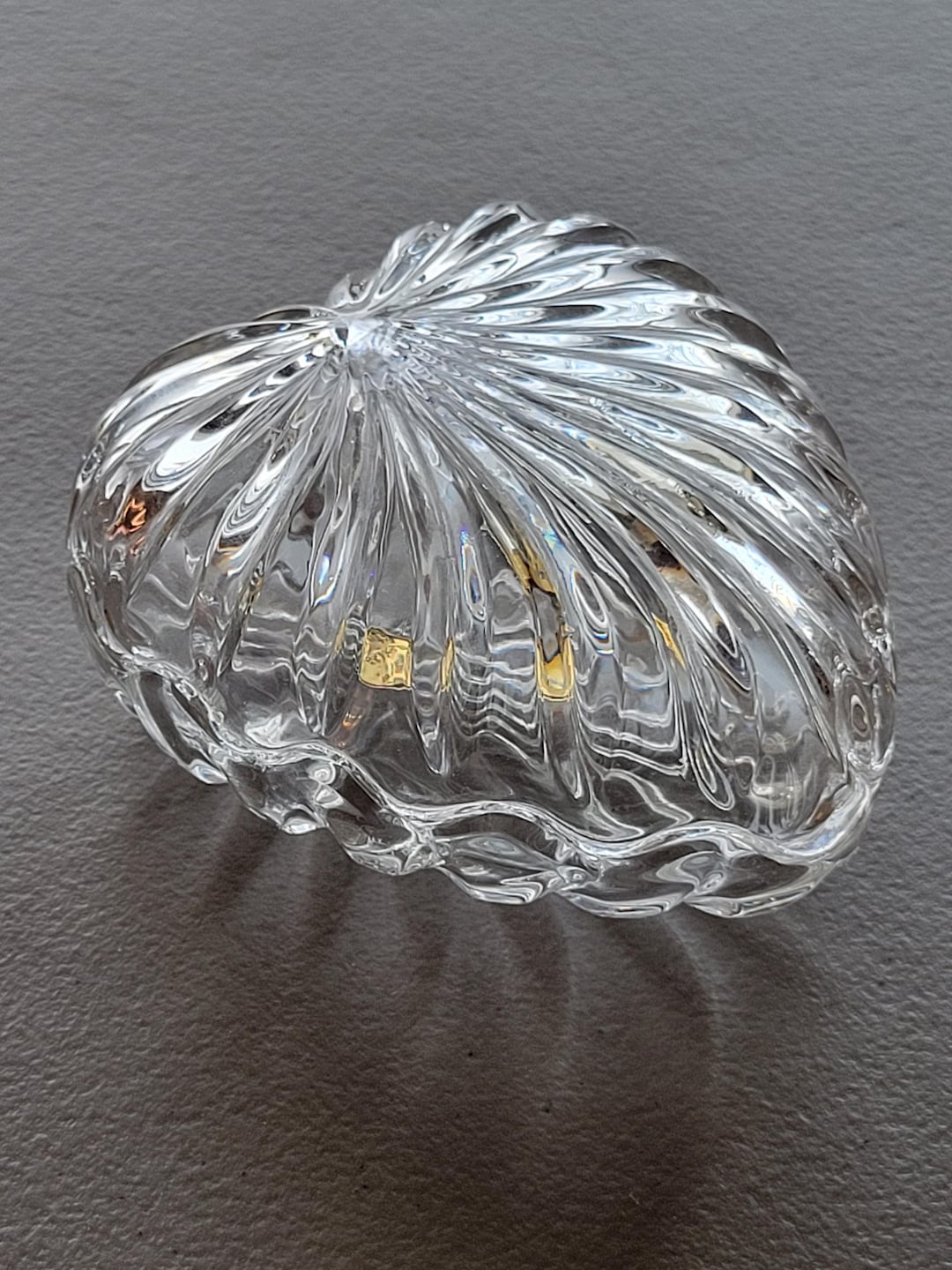 Vintage Yugoslavian Zajecar Lead Crystal Trinket Heart Dish - Etsy