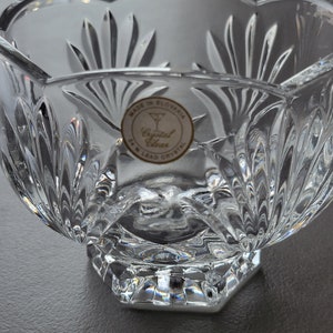 Crystal Clear 24% Lead Crystal Footed Bowl or Candy Dish Made in ...