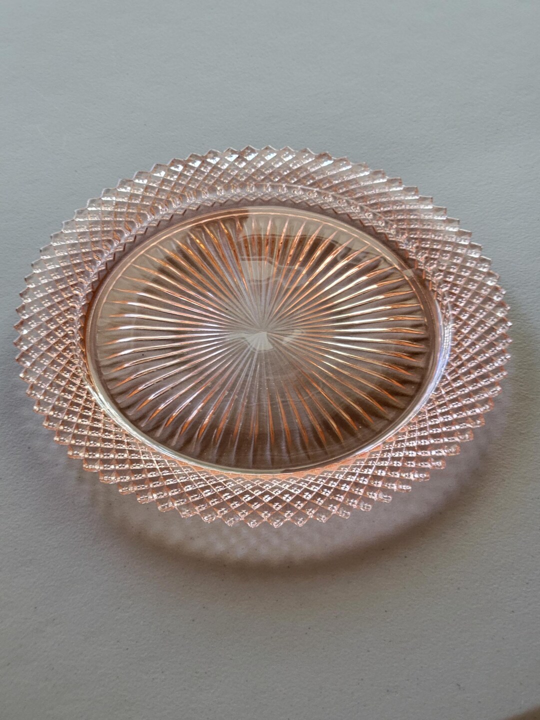 Vintage Anchor Hocking Miss America Pink Depression Glass 10" Dinner ...
