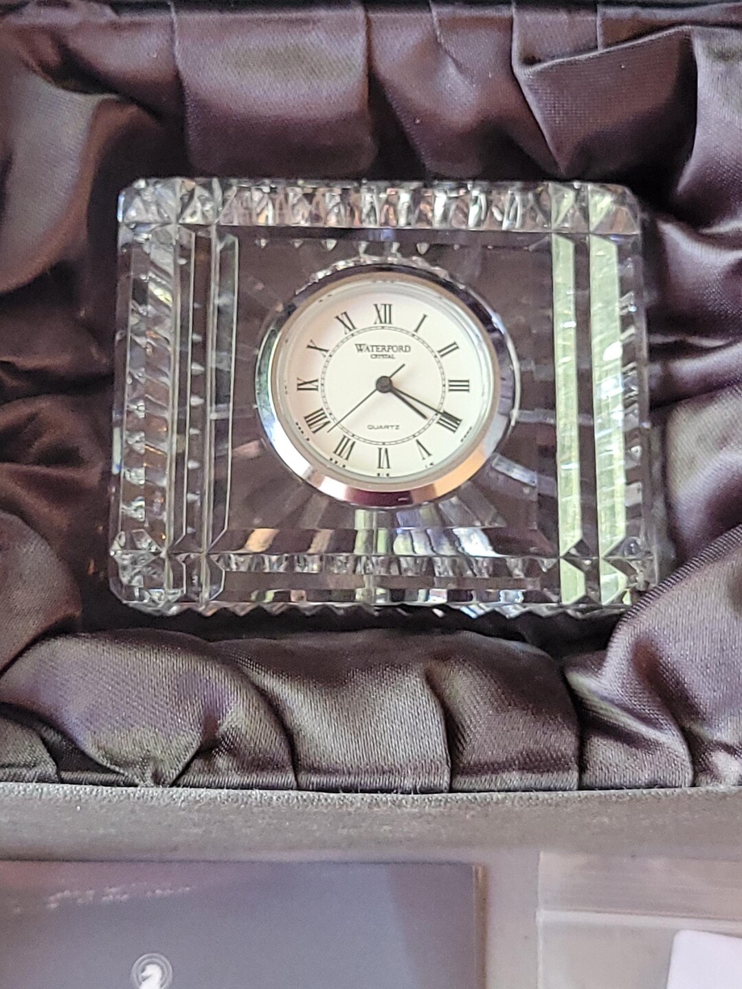 Vintage Waterford Crystal Quartz Desk or Bedside Table Clock Signed in ...