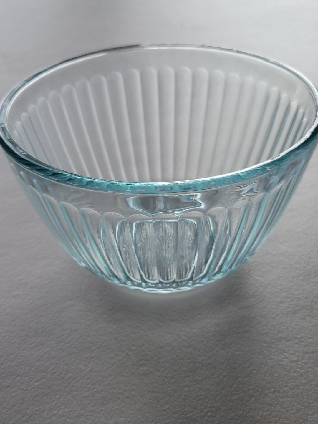 Clear Ribbed Blue/green Tint Pyrex Bowl 3 Cup 7401 - Etsy