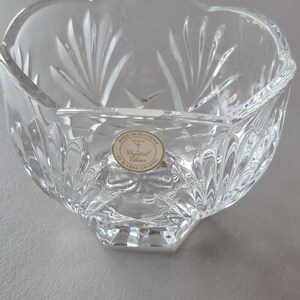 Crystal Clear 24% Lead Crystal Footed Bowl or Candy Dish Made in ...