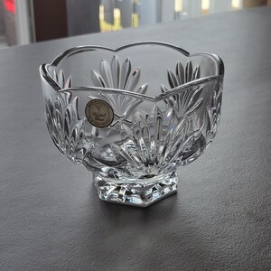 Crystal Clear 24% Lead Crystal Footed Bowl or Candy Dish Made in ...