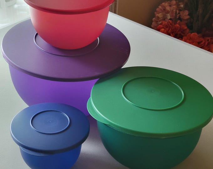 Tupperware Impressions Classic Bowl Set of 4 With Lids - Etsy